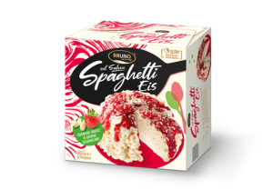 Eissorte Spaghetti-Eis mit Sahne Bruno Gelato